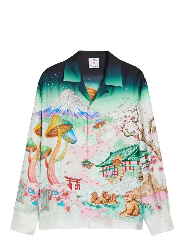 Casablanca Printed Silk-twill Shirt - Multicoloured 1