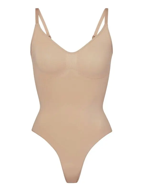 SKIMS Seamless Sculpt Thong Bodysuit - Beige