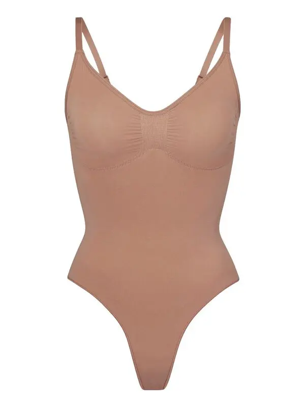 SKIMS Seamless Sculpt Thong Bodysuit - Light Brown