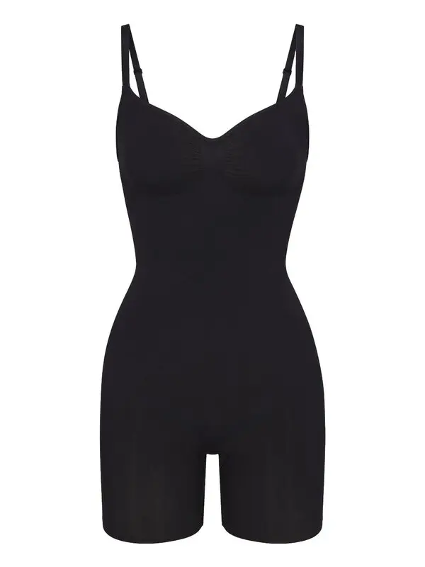 SKIMS Seamless Sculpt Mid-thigh Bodysuit - Black