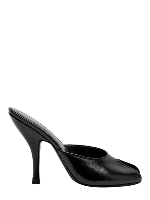 JUDE Date 105 Leather Mules - Black