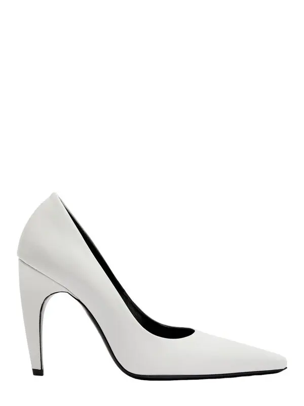 JUDE Fame 105 Glossed Leather Pumps - White