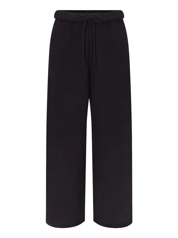 SKIMS Cotton-blend Straight-leg Sweatpants - Black