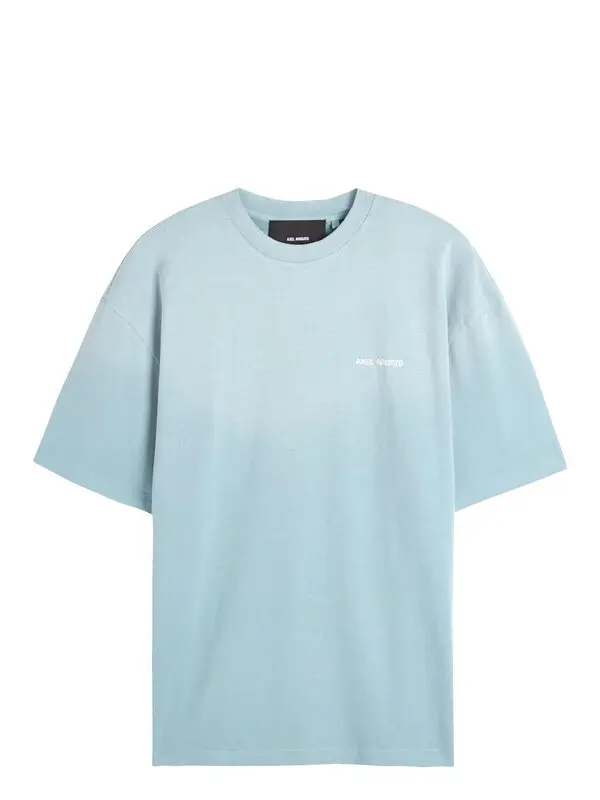 Axel Arigato Gradient Logo-embroidered Cotton T-shirt - Blue