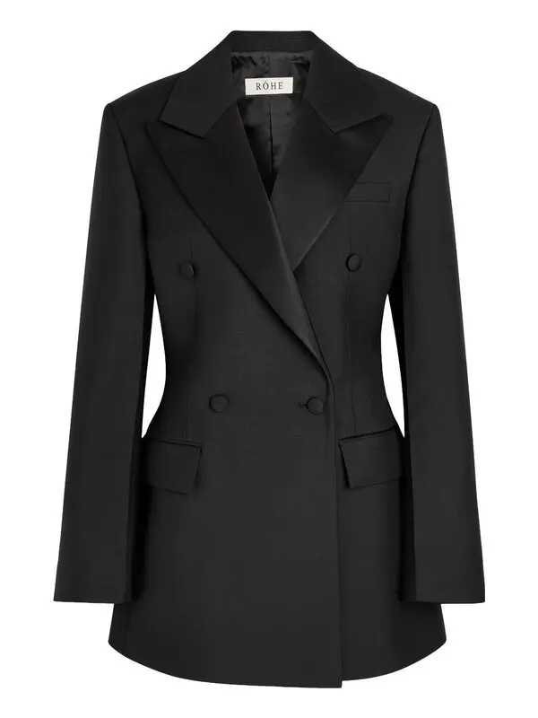 RÓHE Hourglass Wool And Mohair-blend Blazer - Black