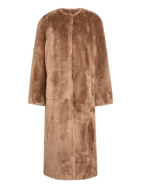 STAND STUDIO Gracelyn Faux Fur Coat - Brown