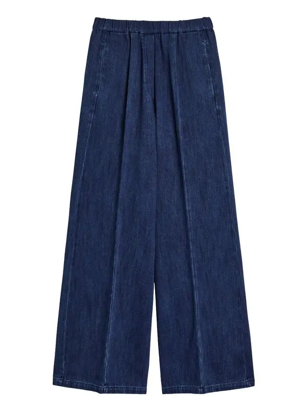 FORTE_FORTE Denim Wide-leg Palazzo Trousers - Indigo