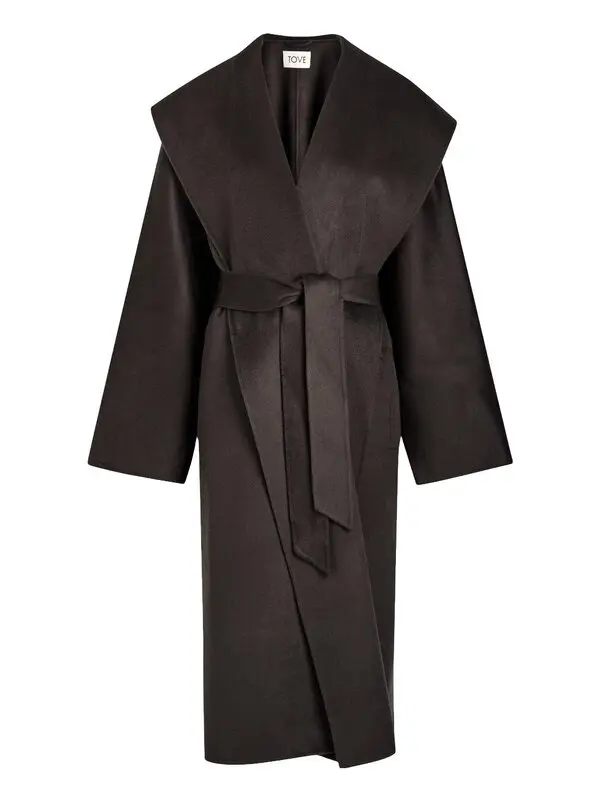 Tove Fenn Belted Wool-blend Coat - Brown