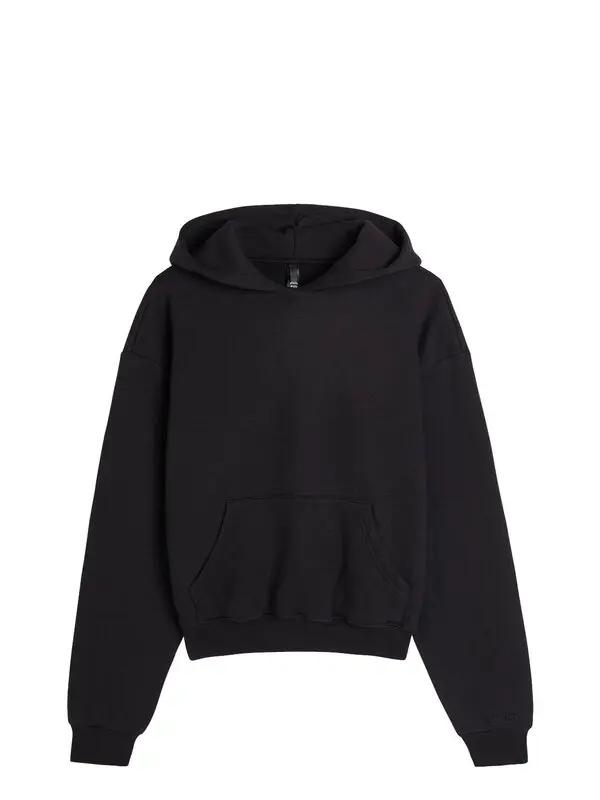 SKIMS Cotton-blend Hooded Sweatshirt - Black