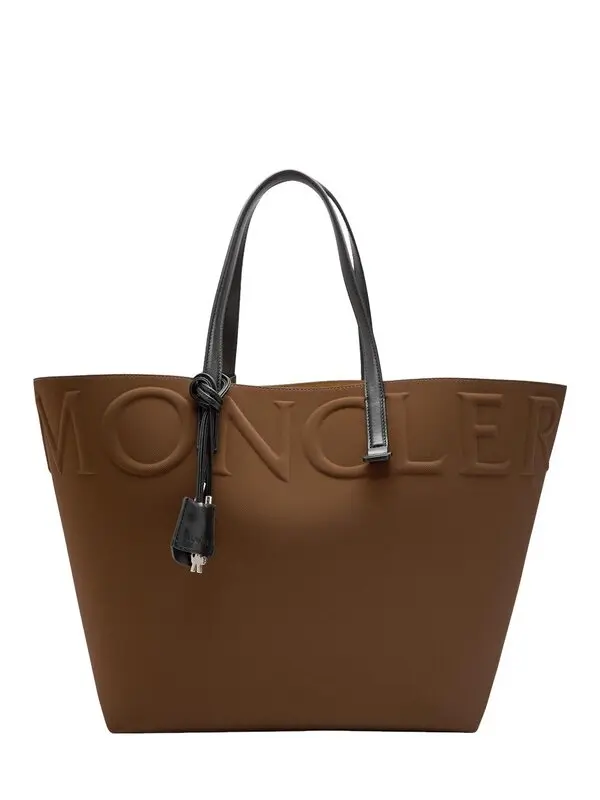 Moncler Rubberised Nylon Tote Bag - Brown Dark