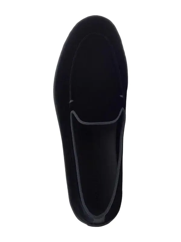 Giorgio Armani Velvet Rubber-sole Loafers - Black