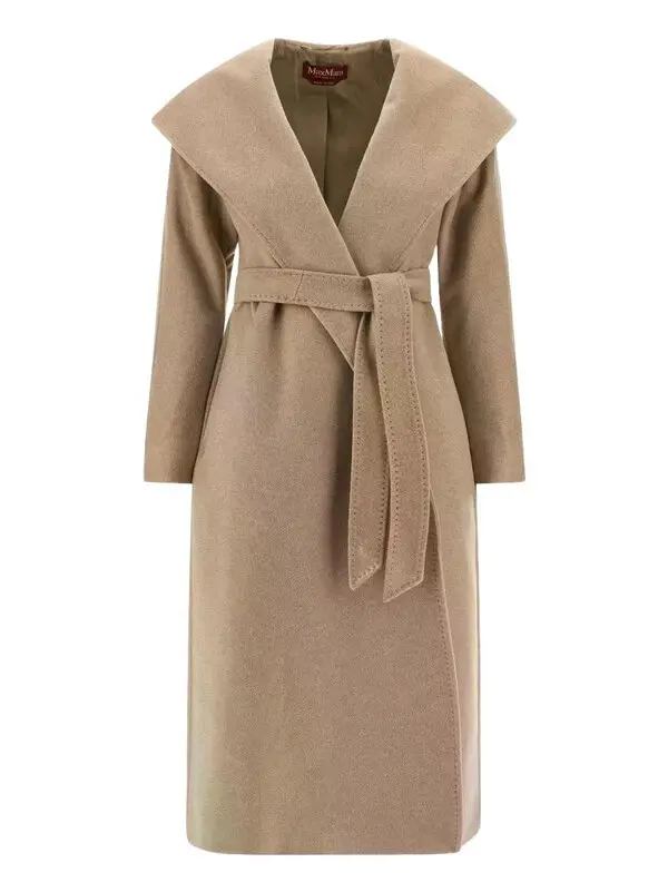 Max Mara Hooded Knotted Coat - Neutrals