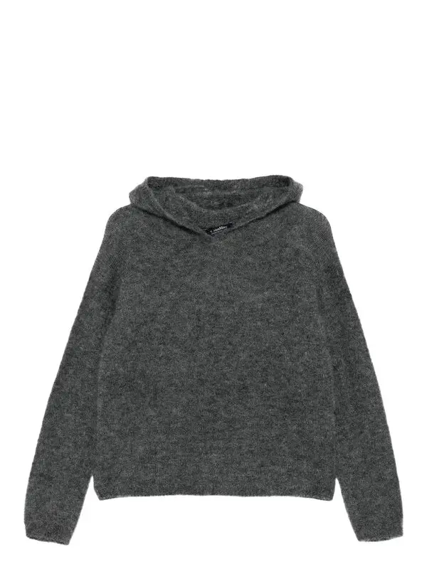 Max Mara Hooded Textured Hoodie - Grey
