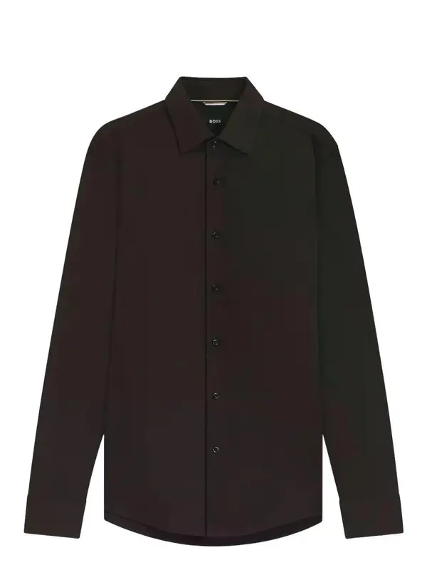 BOSS Long-sleeve Button-fastening Shirt - Brown