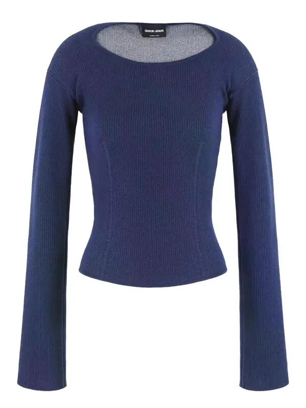 Giorgio Armani Long-sleeve Sweater - Blue