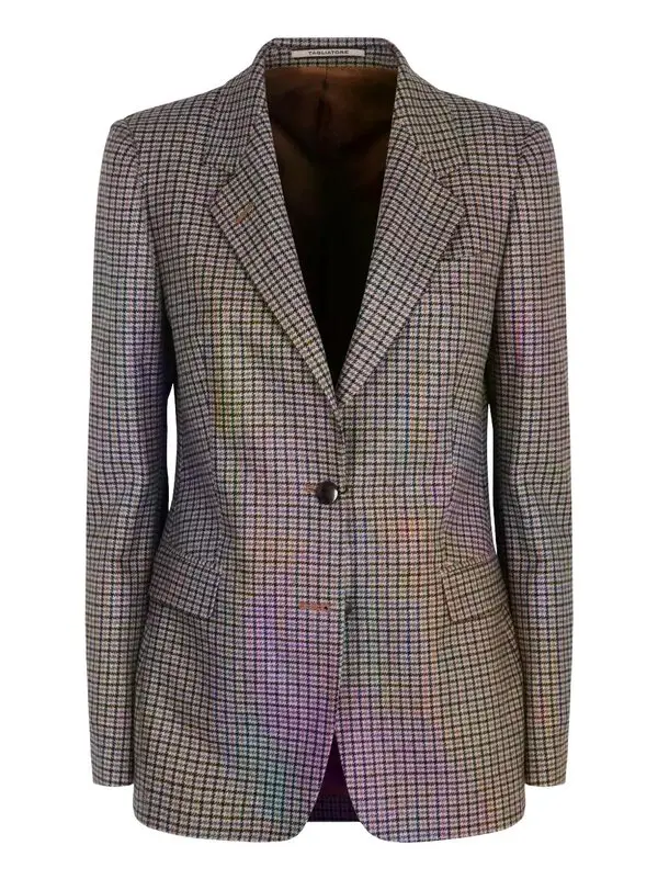 Tagliatore Single-breasted Check Blazer - Neutrals
