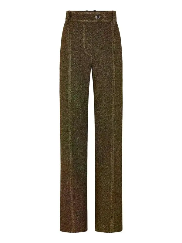 Rabanne Seam-detail Tailored Trousers - Green