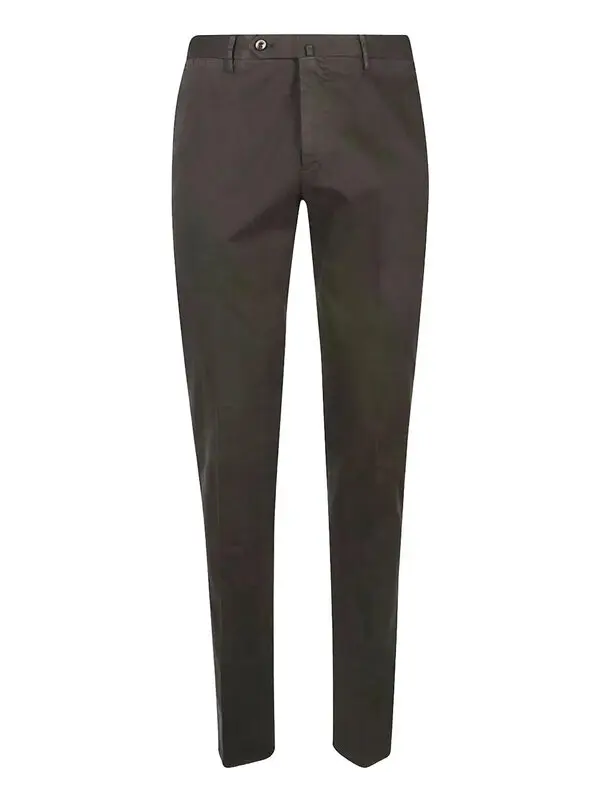 PT TORINO Cotton Straight-leg Trousers - Brown