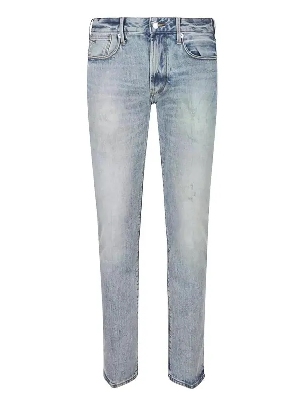 Emporio Armani Faded Five-pocket Jeans - Blue