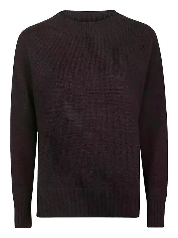 DRUMOHR Merino Wool Crew Neck Sweater - Brown