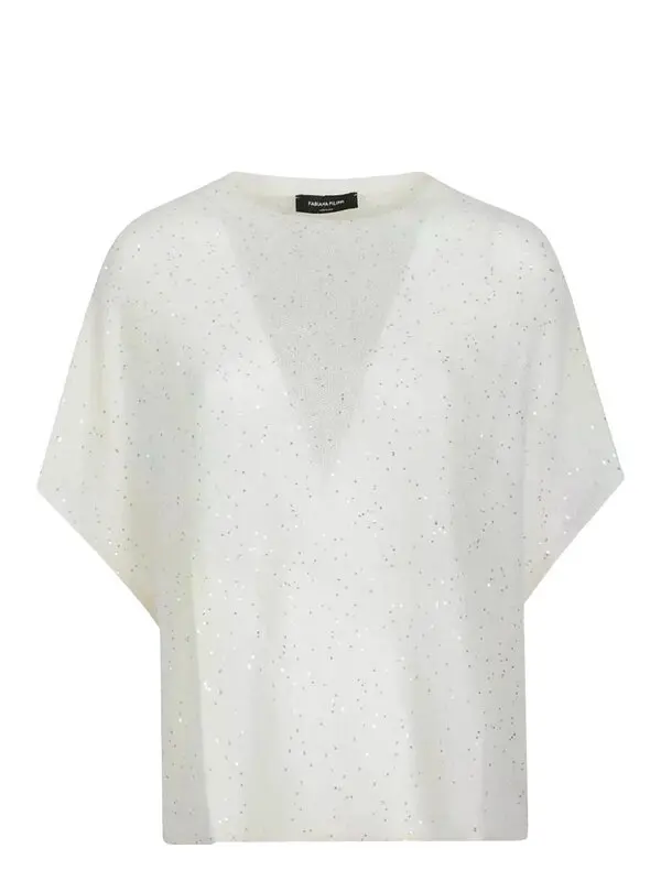 Fabiana Filippi Sequin-embellished Top - Neutrals