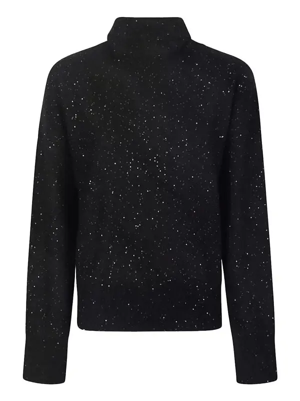Fabiana Filippi Sequin-embellished Turtleneck Sweater - Black
