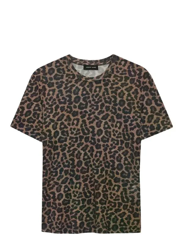 ANINE BING Sylvie Leopard-print T-shirt - Brown
