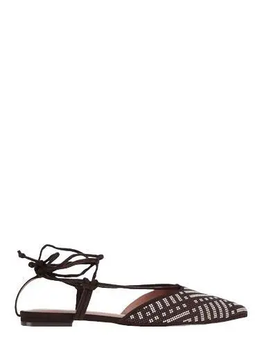 Max & Co. Pointed-toe Lace-up Ballerinas - Brown