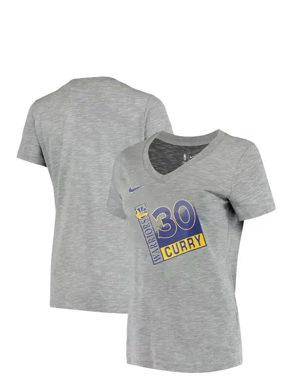 Nike Nba Golden State Warriors Stephen Curry V-neck T-shirt - Grey
