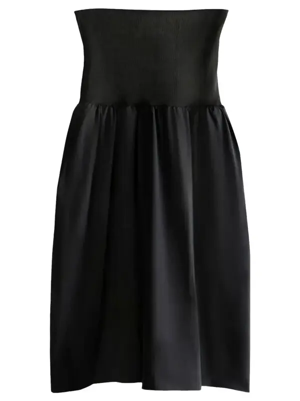AMOMENTO Side-pocket Midi Dress - Black
