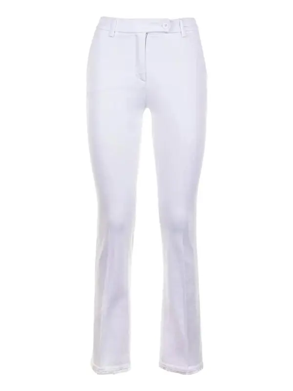 VIA MASINI 80 Frayed-hem Jeans - White