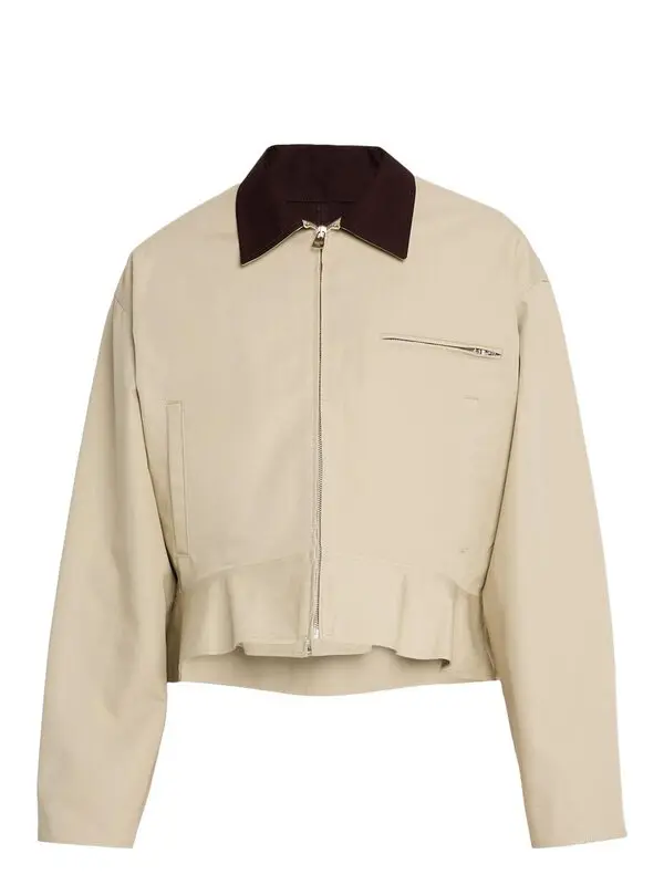 JW Anderson Curved-hem Workwear Jacket - Beige