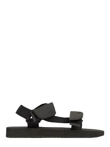 Burberry Woven Ankle Strap Sandals - Black