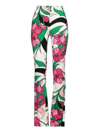 Pinko Floral Print Viscose-blend Pants - White
