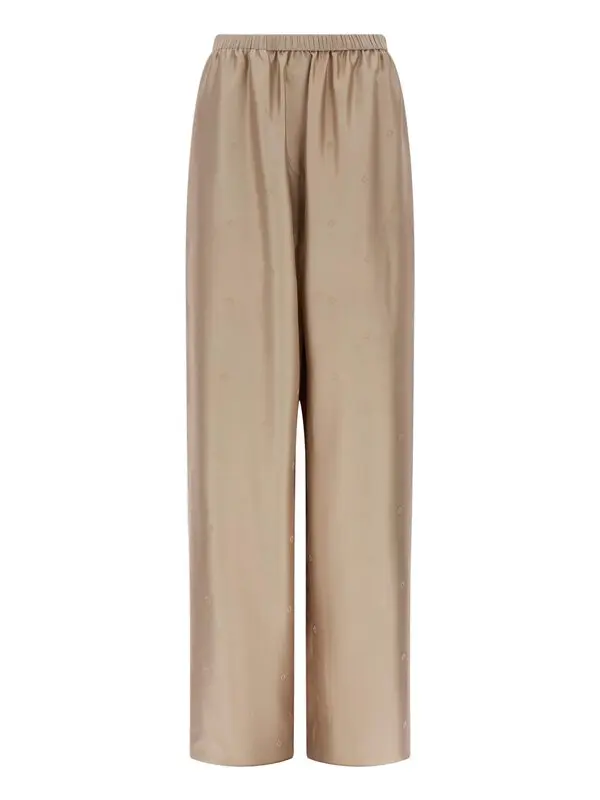 FERRAGAMO Silk Trouser - Beige