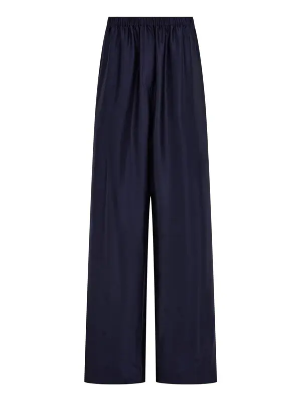 FERRAGAMO Silk Trouser - Blue