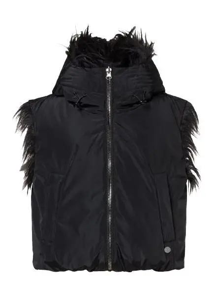 Goldbergh Faux-fur Trim Sleeveless Jacket - Black