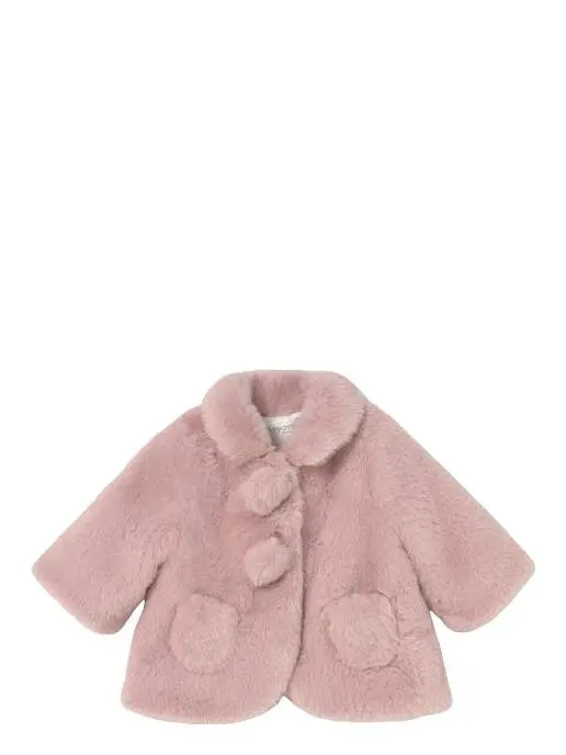 MAYORAL Faux Fur Coat - Rose
