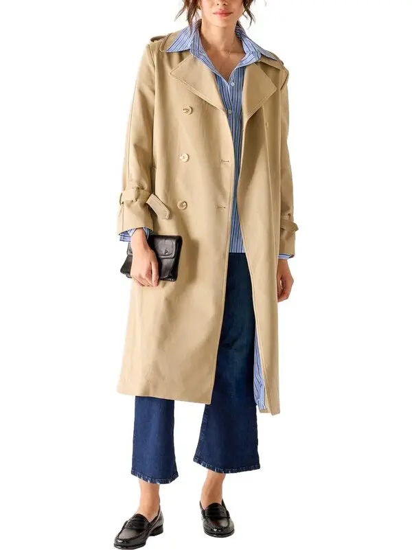 VOYAGEUR BY MERSEA Ingrid Trench Coat - Classic Khaki