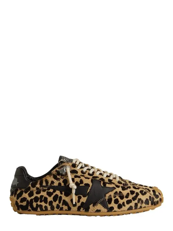 Golden Goose Marathon Speed Genuine Calf Hair Sneaker - Brown/black Leo