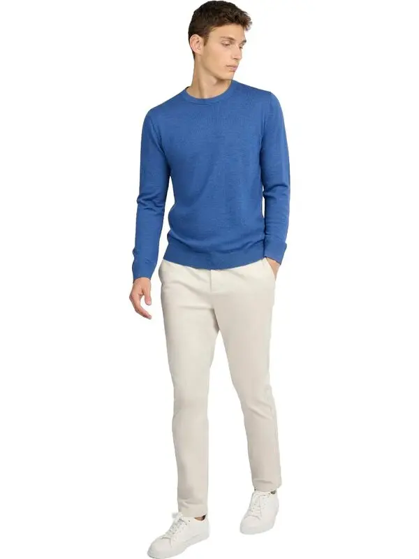 Onia Extra Fine Merino Wool Crewneck Sweater - Cobalt Bl Mlnge