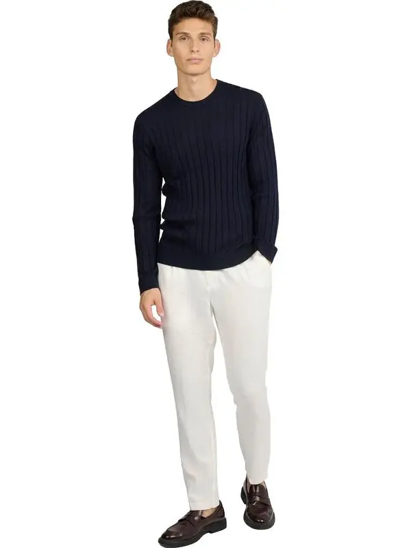 Onia Extra Fine Merino Wool Crewneck Sweater - Midnight