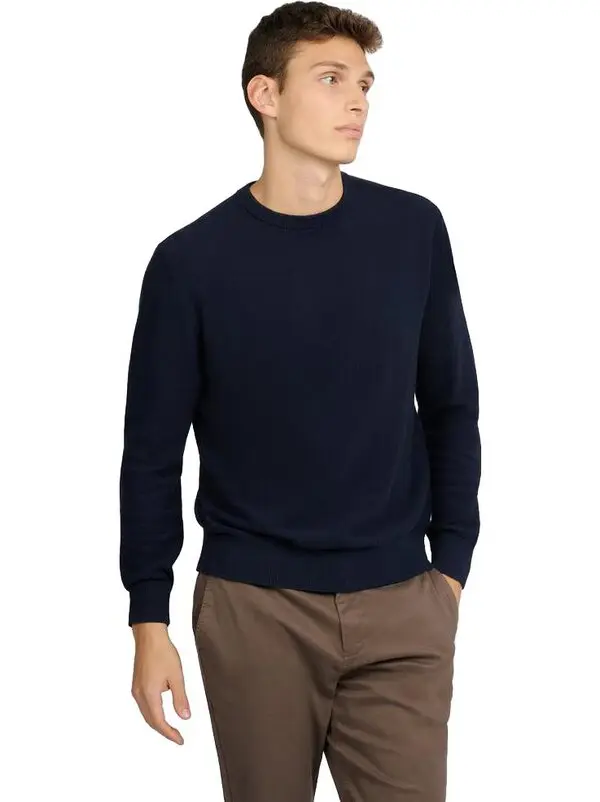 Onia Pique Crewneck Sweater - Midnight