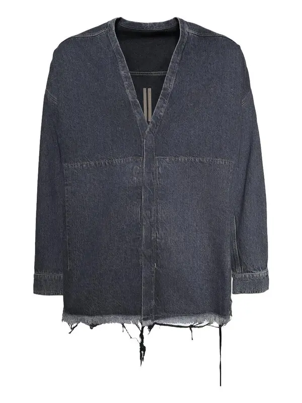 Rick Owens Lido Larry Denim Shirt - Grey