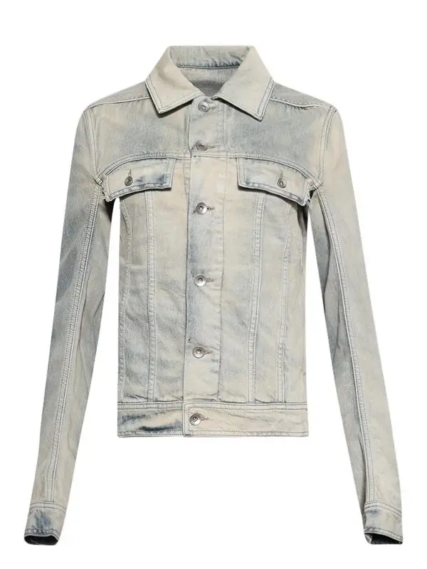 Rick Owens Trucker Worker Denim Jacket - Blue
