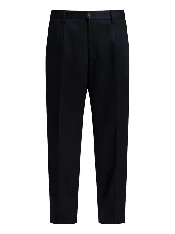 BRIGLIA 1949 Cotton Straight-leg Trousers - Black