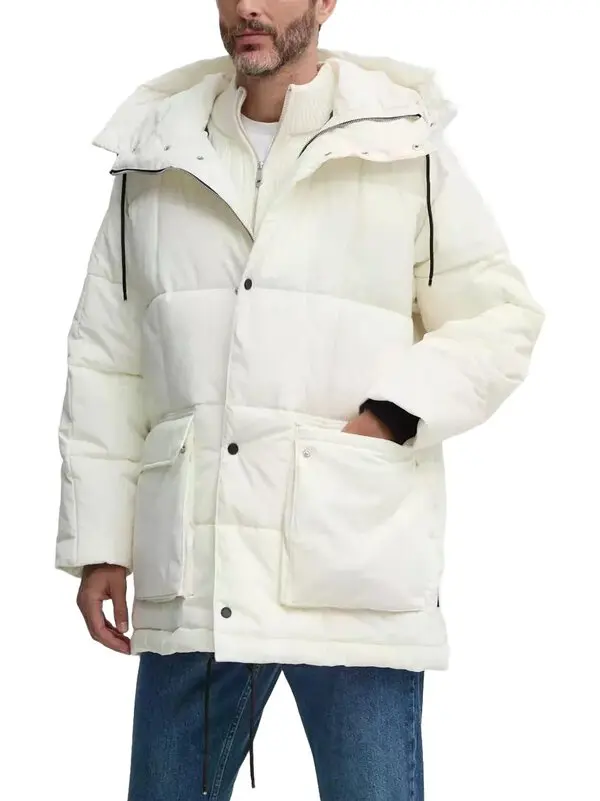 Armani Exchange Hooded Quilted Jacket - White