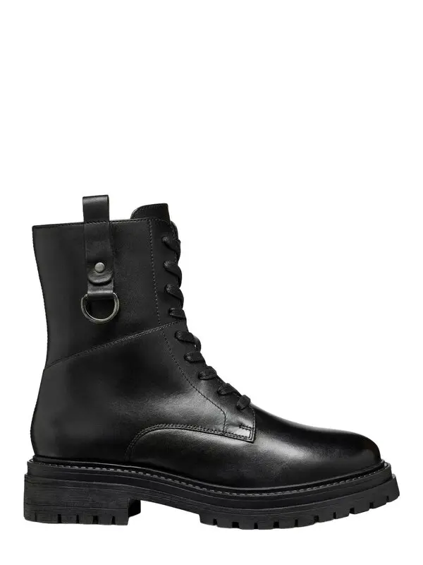 Geox Iridea Combat Boots - Black