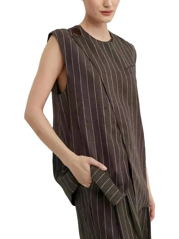 Day Birger Et Mikkelsen Pinstripe Patterned Top - Brown