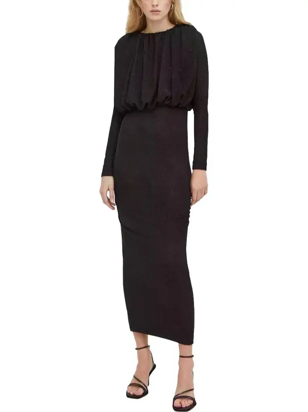 Day Birger Et Mikkelsen Long-sleeved Gathered Maxi Dress - Black
